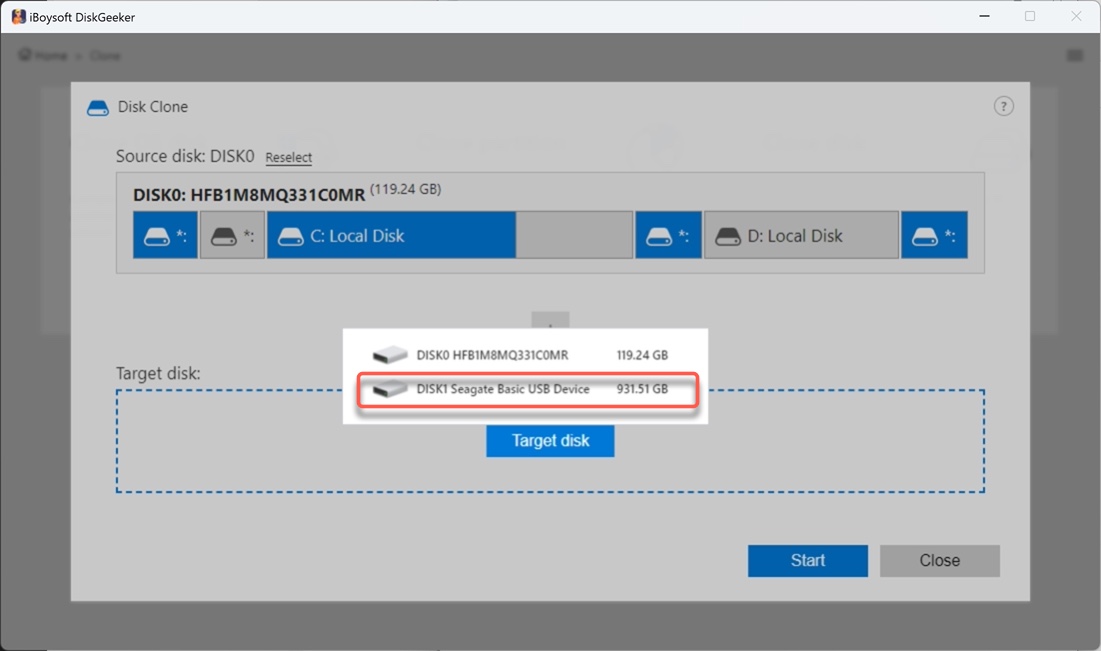 iBoysoft DiskGeeker for Windows Online Help - Clone System, Partition ...