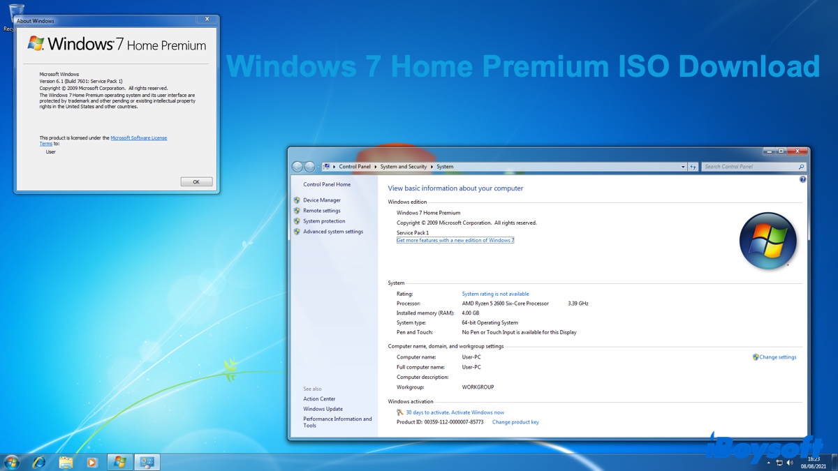 Official Windows 7 Home Premium ISO Download (64 & 32-bit)